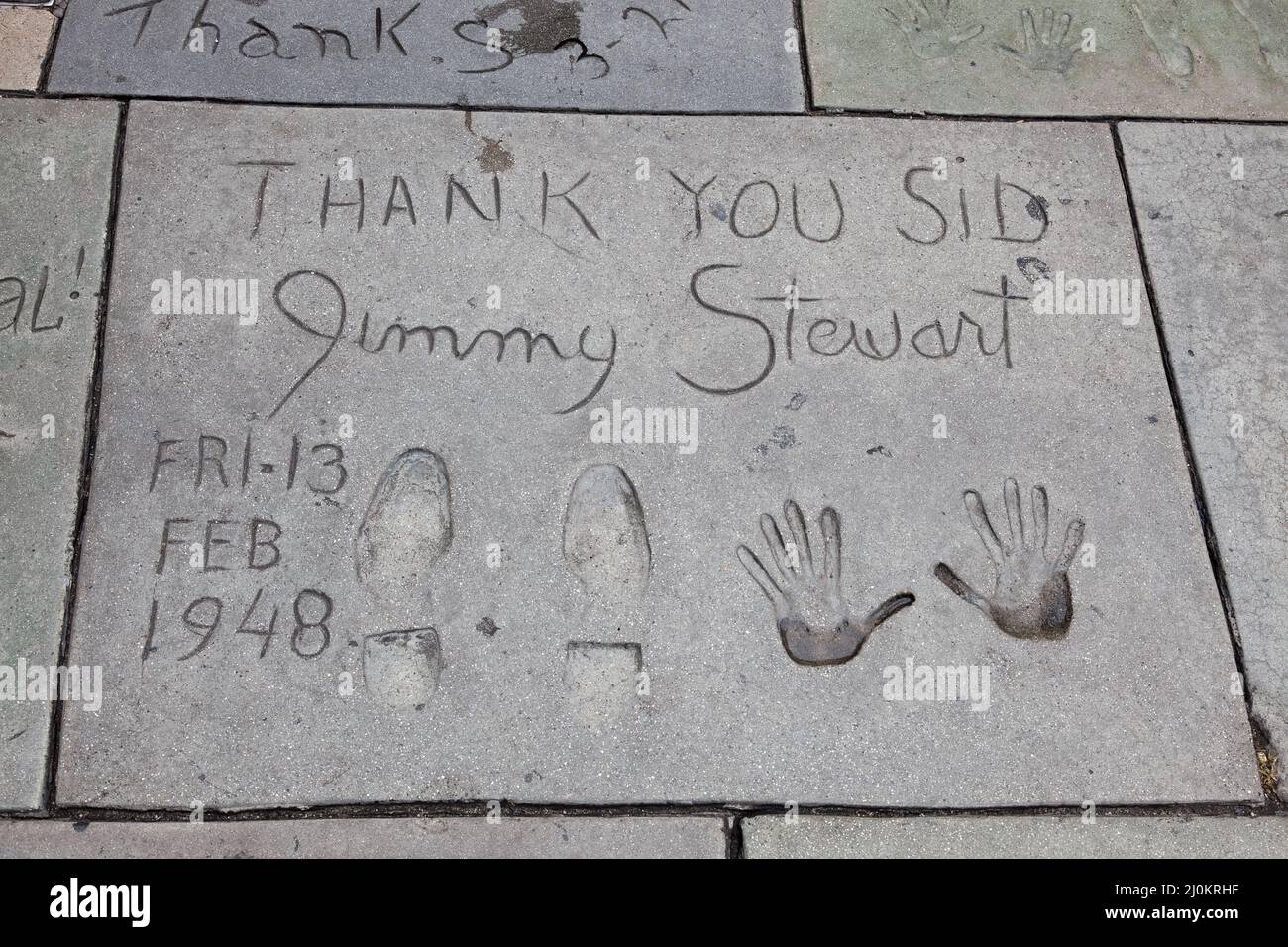 HOLLYWOOD, CALIFORNIA, USA - JULY 29 : Jimmy Stewart signature and ...