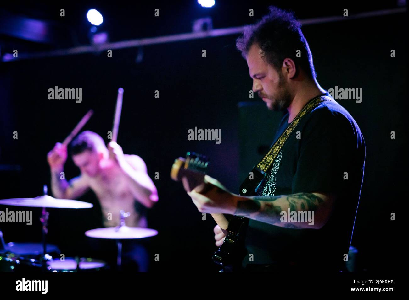 Edinburgh, Scotland. Sat 19 March 2022. Brighton post-punk band DITZ ...