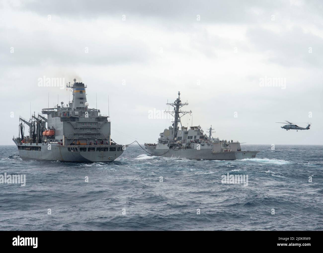 220224-N-EH998-1046 ATLANTIC OCEAN (Feb. 24, 2022) USNS John Lenthall ...