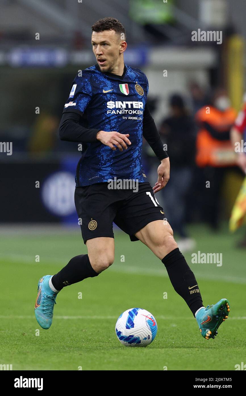San Siro stadium, Milan, Italy, March 19, 2022, Ivan Perisic (FC ...
