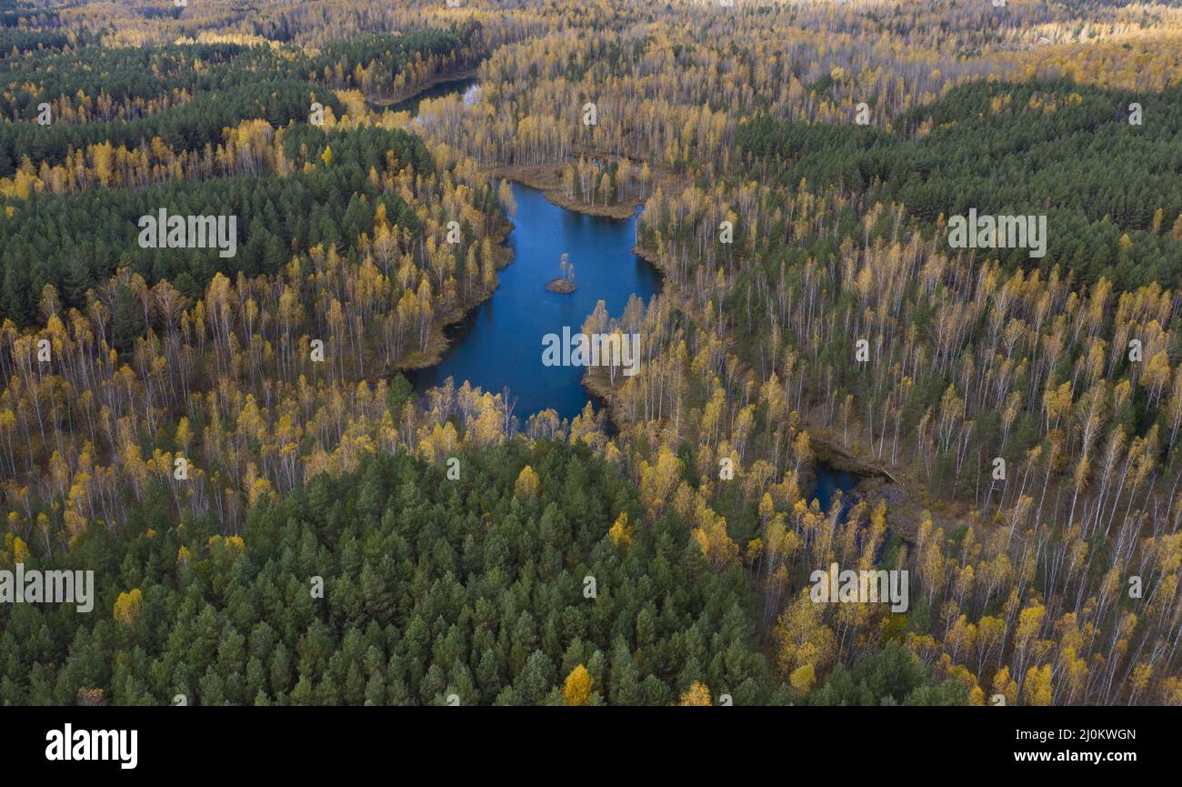 Aerial view small lakes hi-res stock photography and images - Alamy