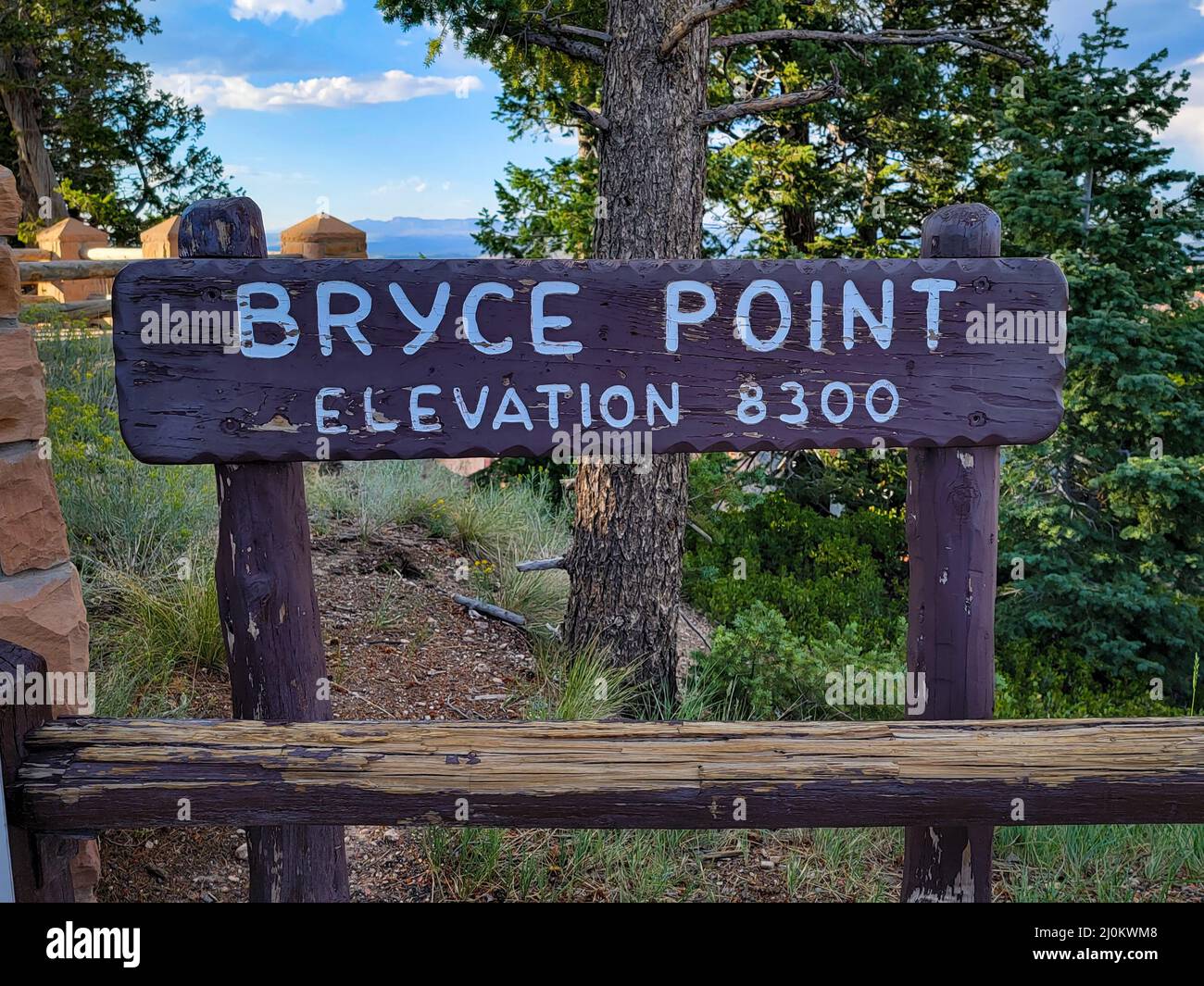 Bryce Canyon National Park Bryce Point Sign Stock Photo - Alamy
