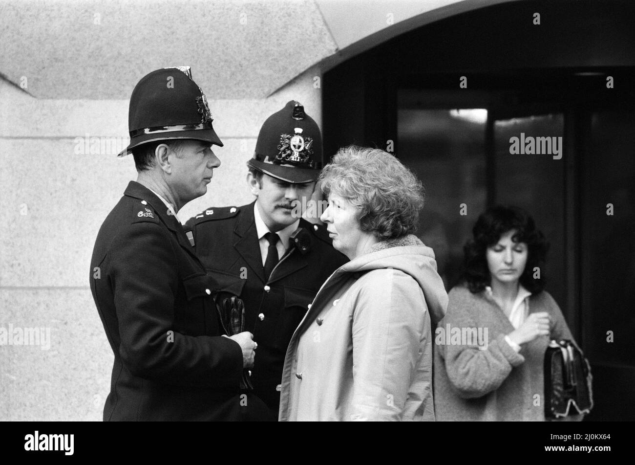Scenes outside the Old Bailey during the trial of Peter Sutcliffe, the ...