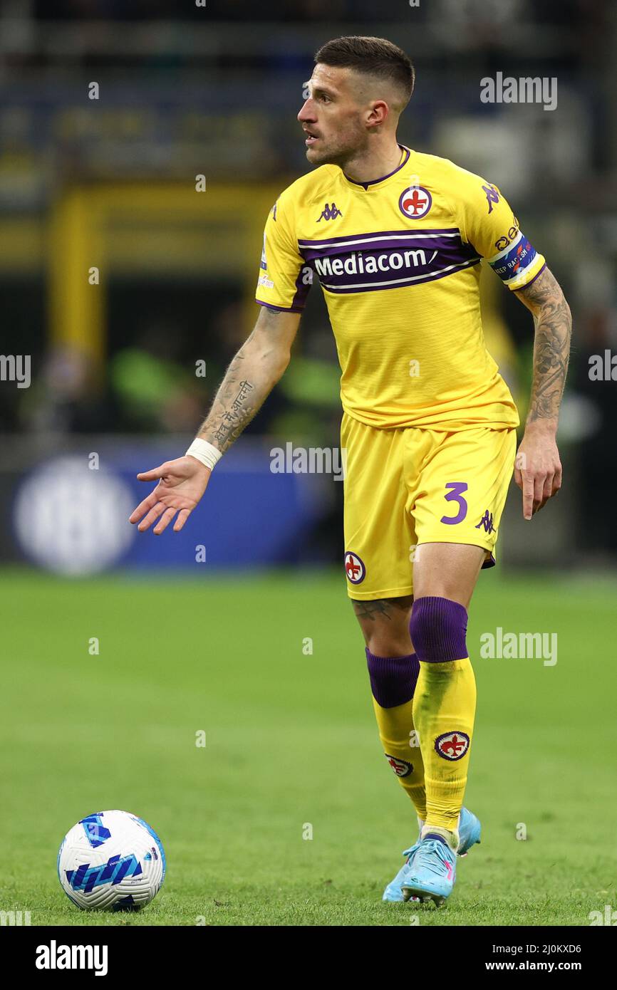 San Siro stadium, Milan, Italy, March 19, 2022, Cristiano Biraghi (ACF ...