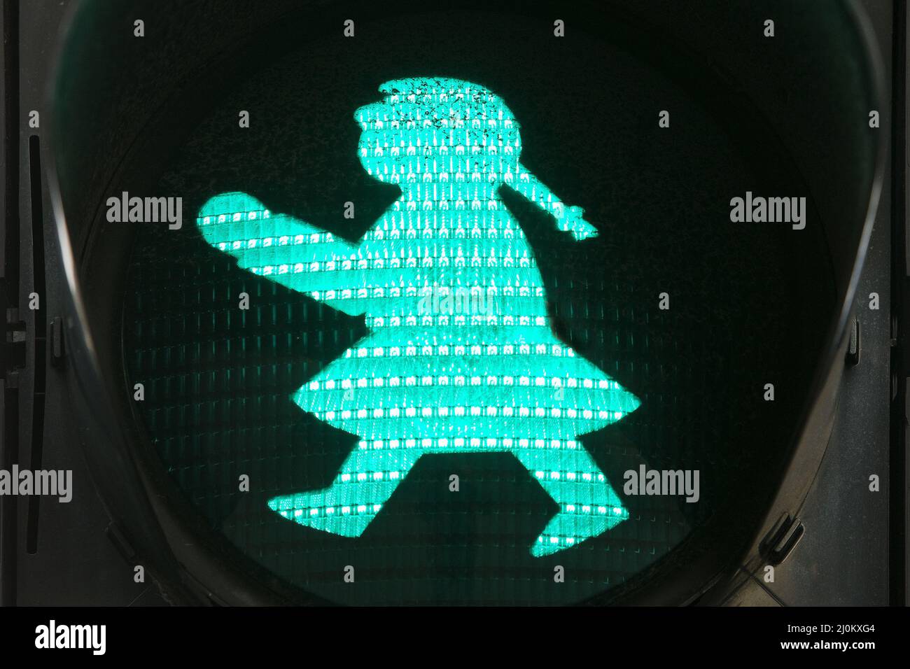 Green woman traffic light signal hi-res stock photography and images ...