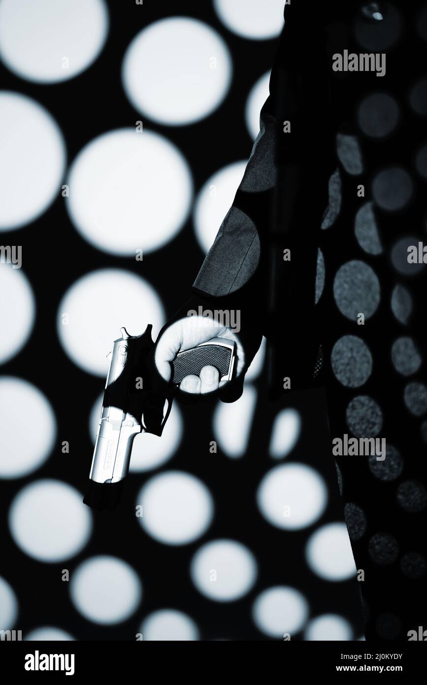 Pistol gun dark at night Stock Photo - Alamy