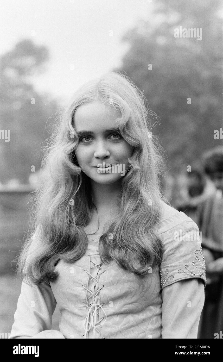 Lysette Anthony, British actress aged 17 years old, on set of new ...