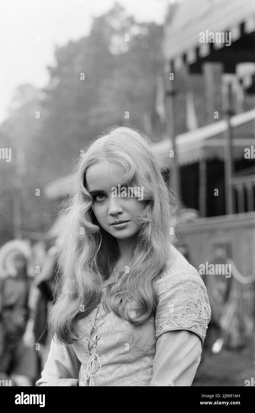 Lysette Anthony, British actress aged 17 years old, on set of new ...
