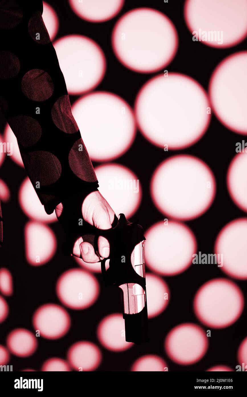 Pistol gun dark at night Stock Photo - Alamy