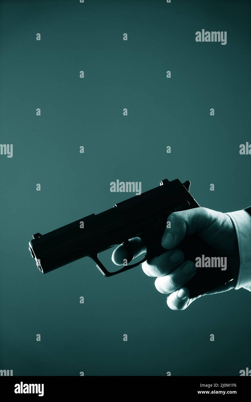 Retro secret agent gun Stock Photo - Alamy