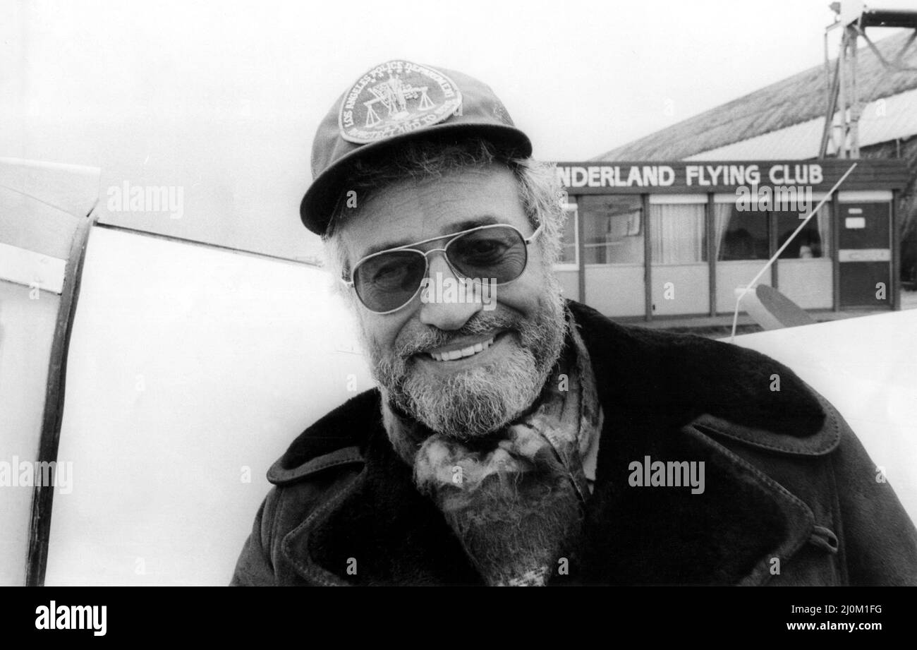 Former 'Goon' Michael Bentine is pictured at Sunderland Flying Club ...