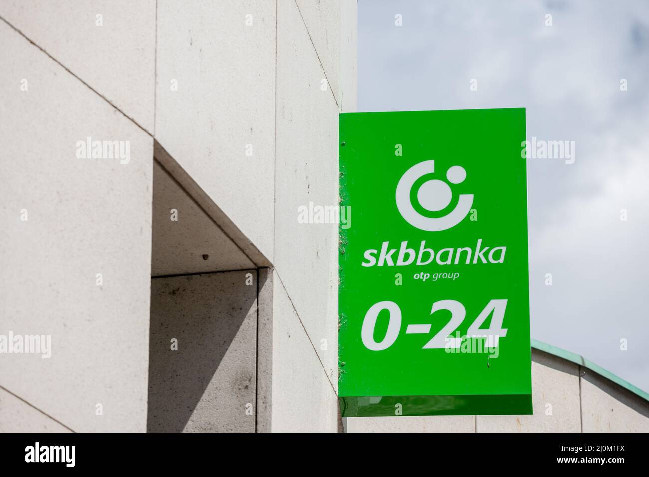 Picture of a sign with the logo of SKB banka on their local office for ...