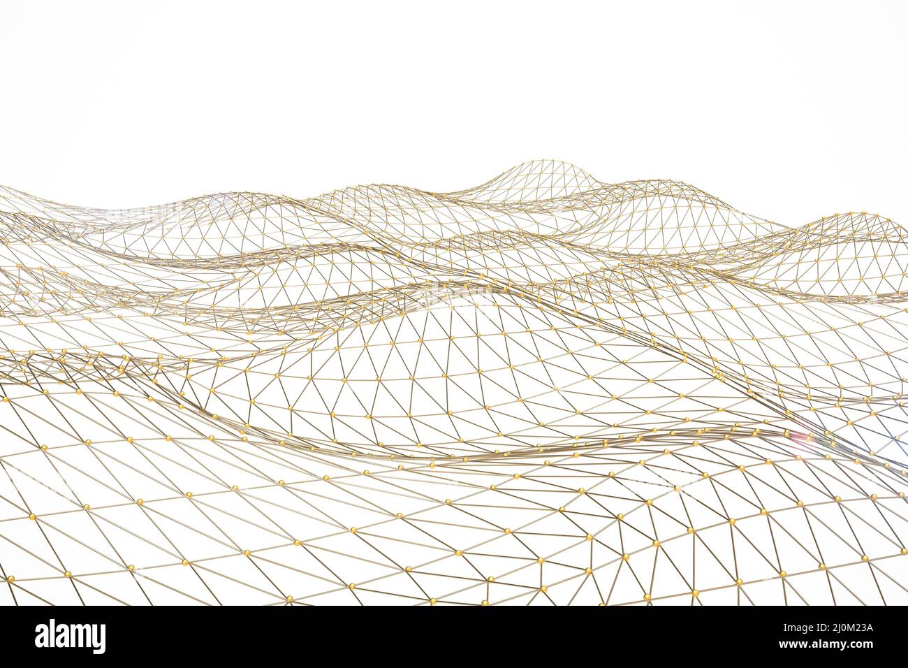 3d rendering big data visualization digital data threads plot network ...