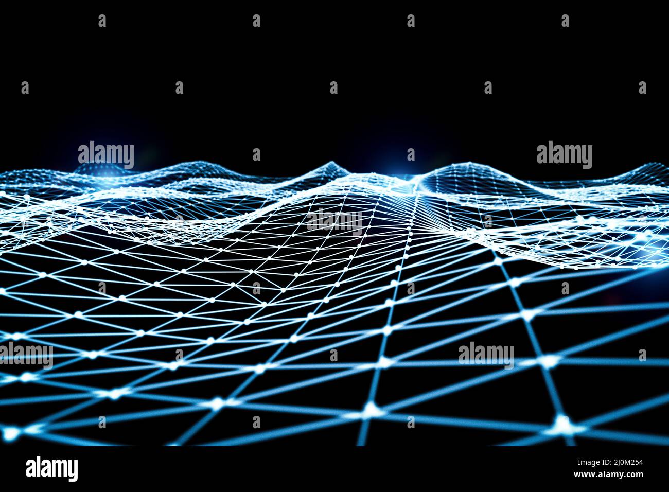 3d rendering big data visualization digital data threads plot network ...