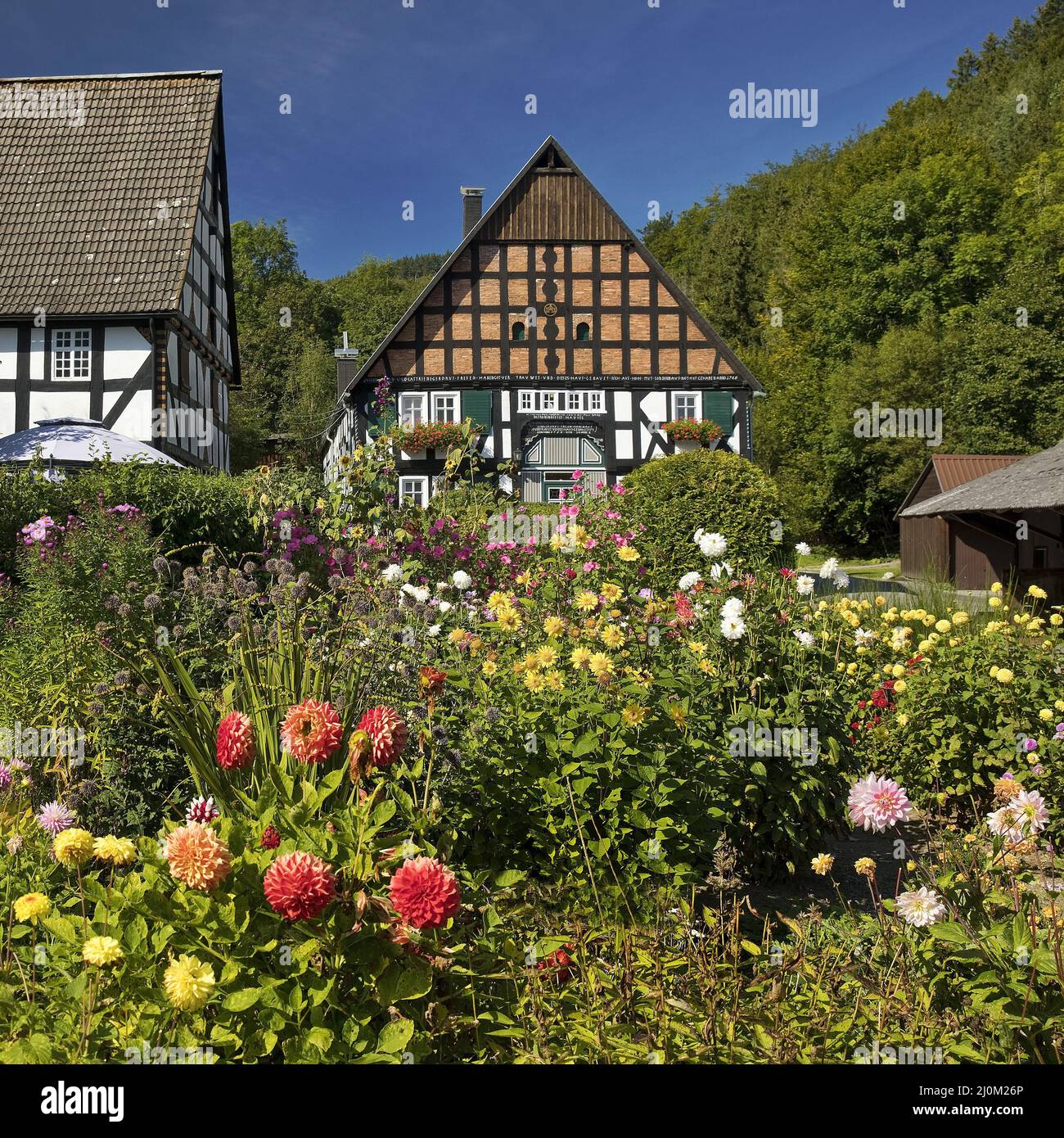 The beautiful Fresenhof with its cottage garden in the Titmaringhausen ...