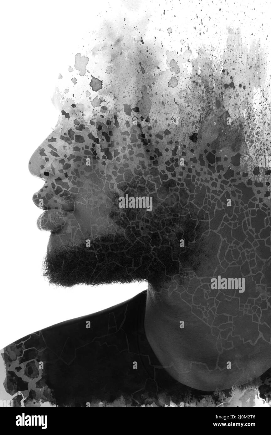 Abstract sad man painting hi-res stock photography and images - Alamy