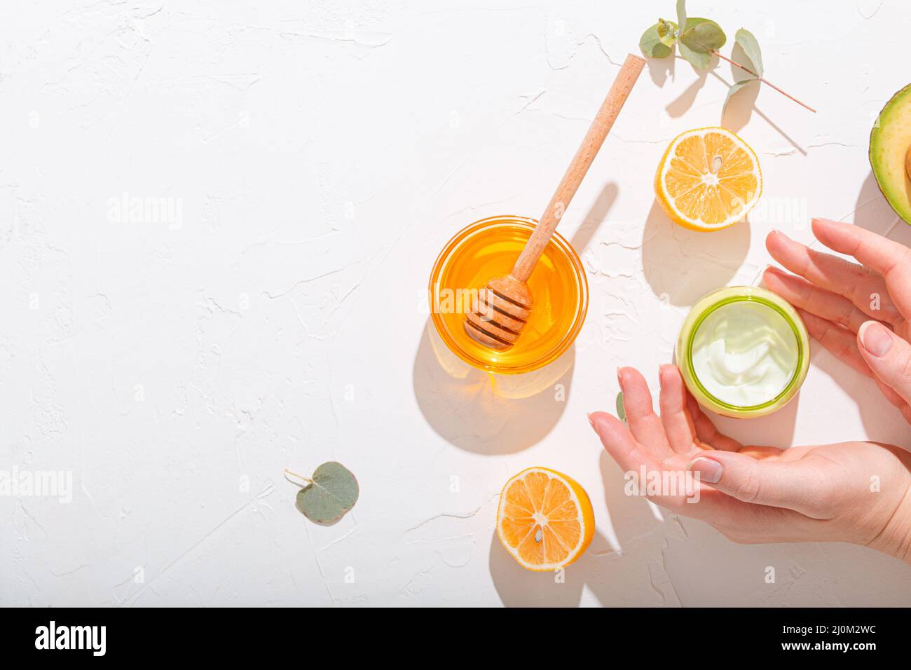 Cosmetic cream with natural ingredients Stock Photo - Alamy