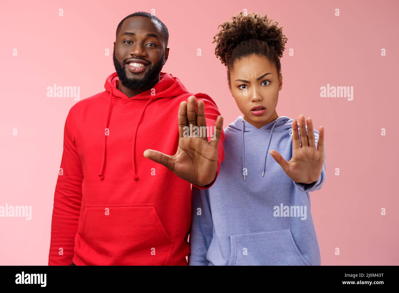 Friend asking stop worrying health raise palm forbidden enough ...