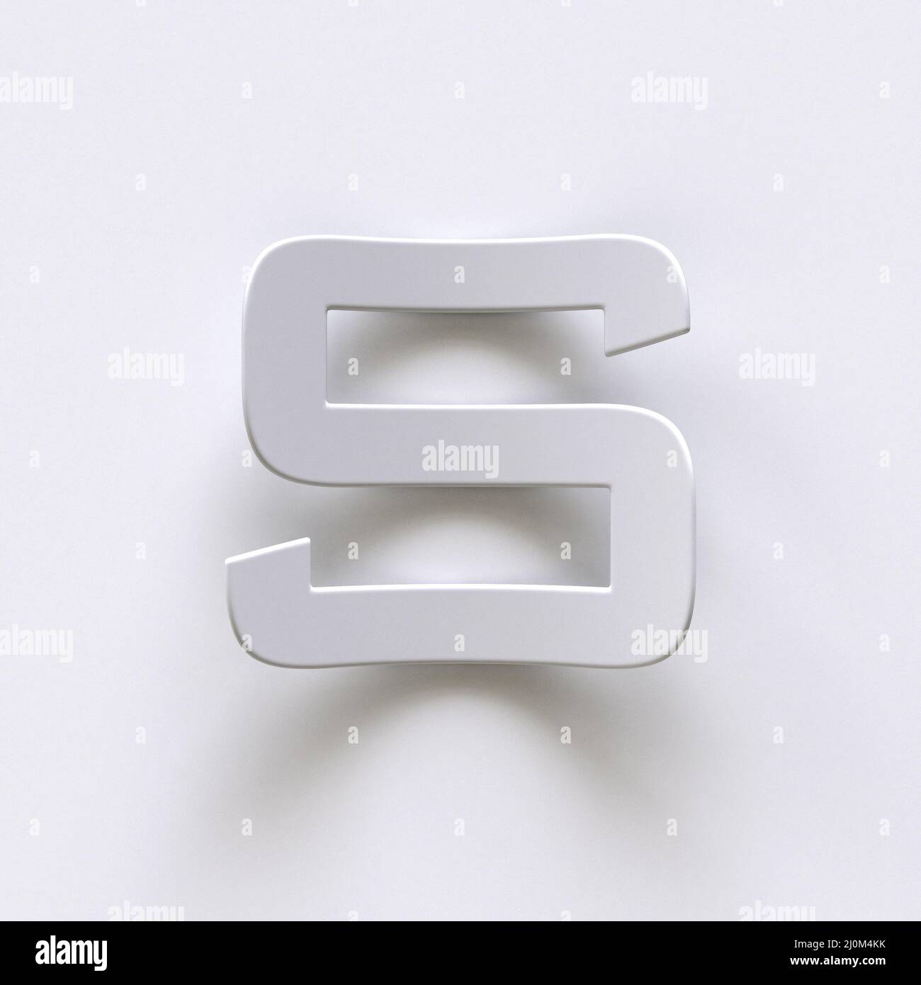 Bent paper font with long shadows Letter S 3D Stock Photo - Alamy