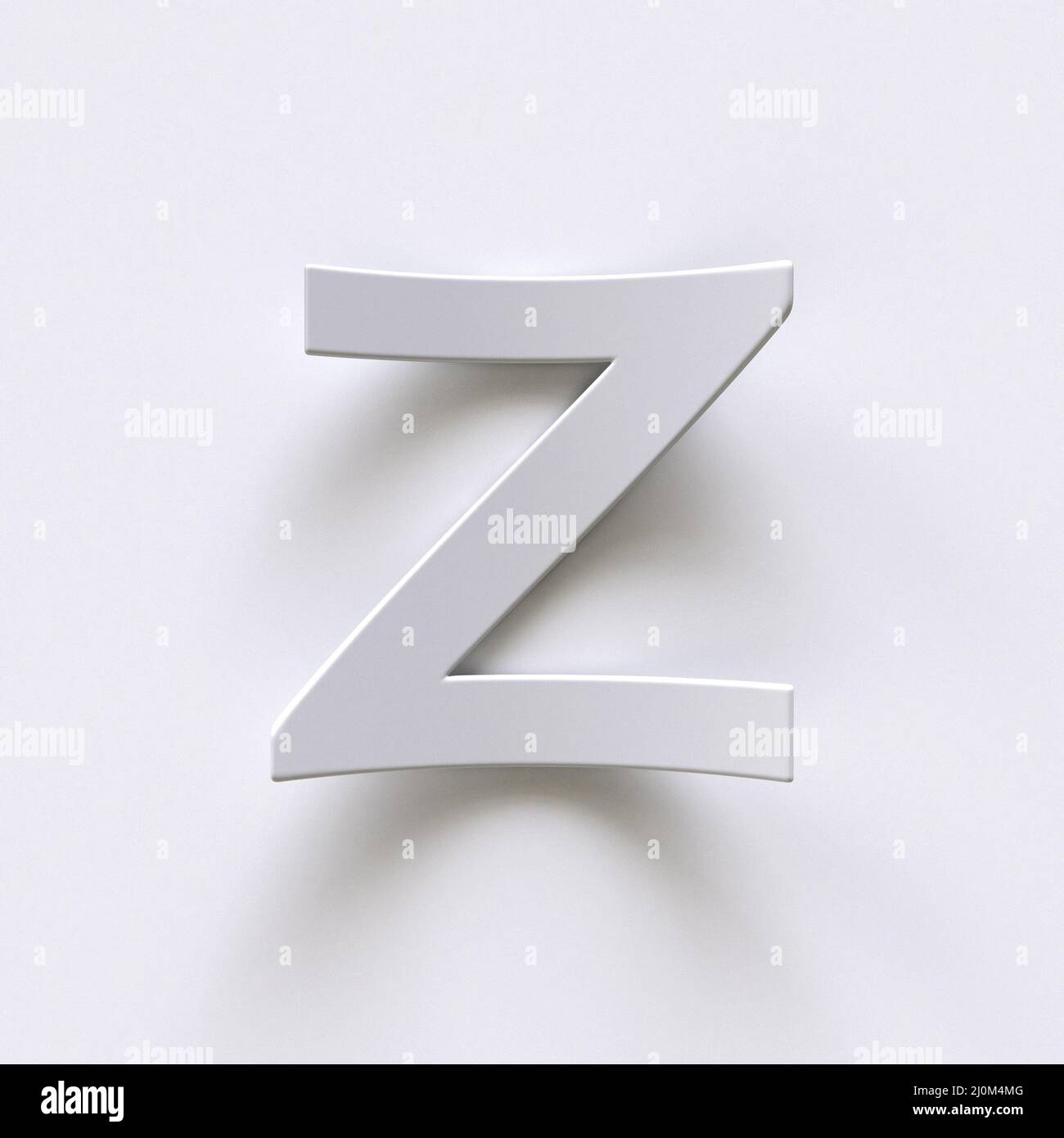 Bent paper font with long shadows Letter Z 3D Stock Photo - Alamy