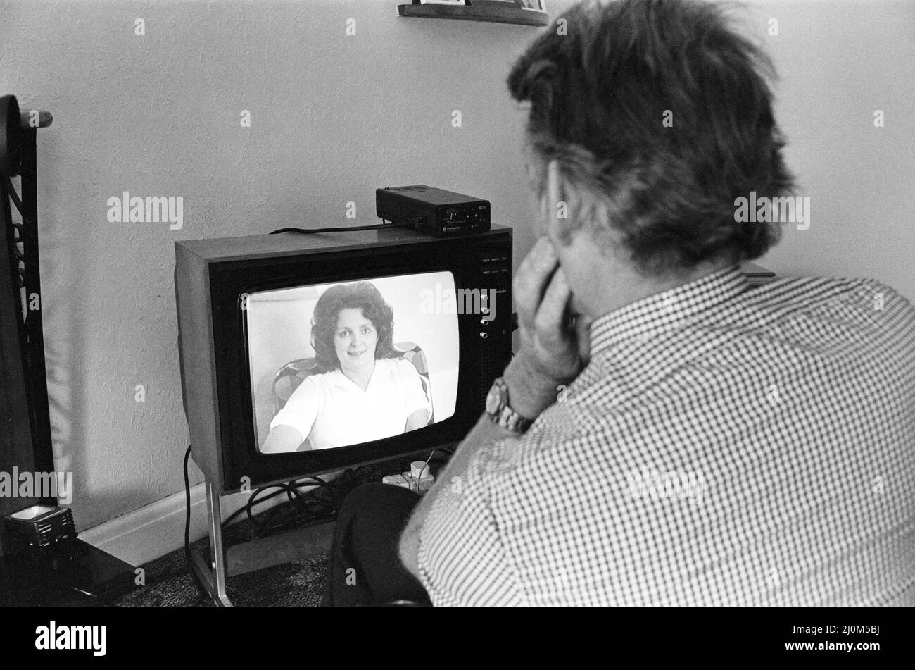 1980s television video Black and White Stock Photos & Images - Alamy