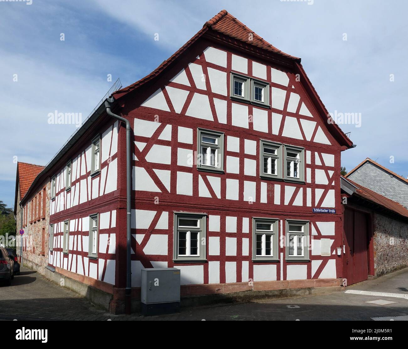 Half-timbered house in Babenhausen-Langstadt Stock Photo - Alamy
