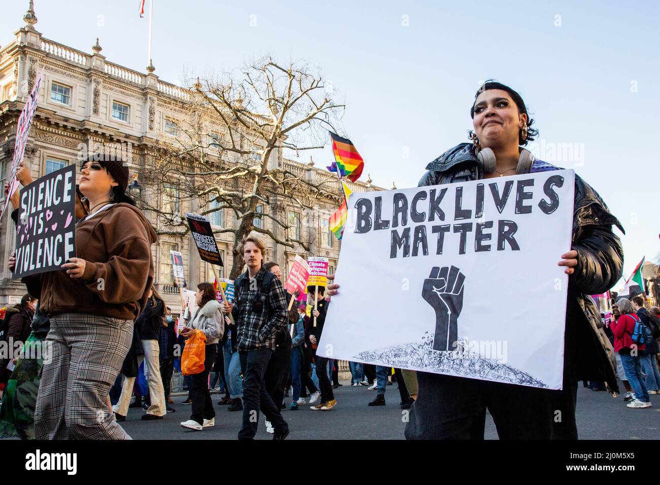 London, England, UK. 19th Mar, 2022. A scene from the March Against ...