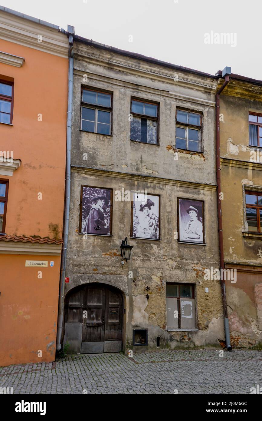 Shabby old buildings in the historic city center of lublin with old ...