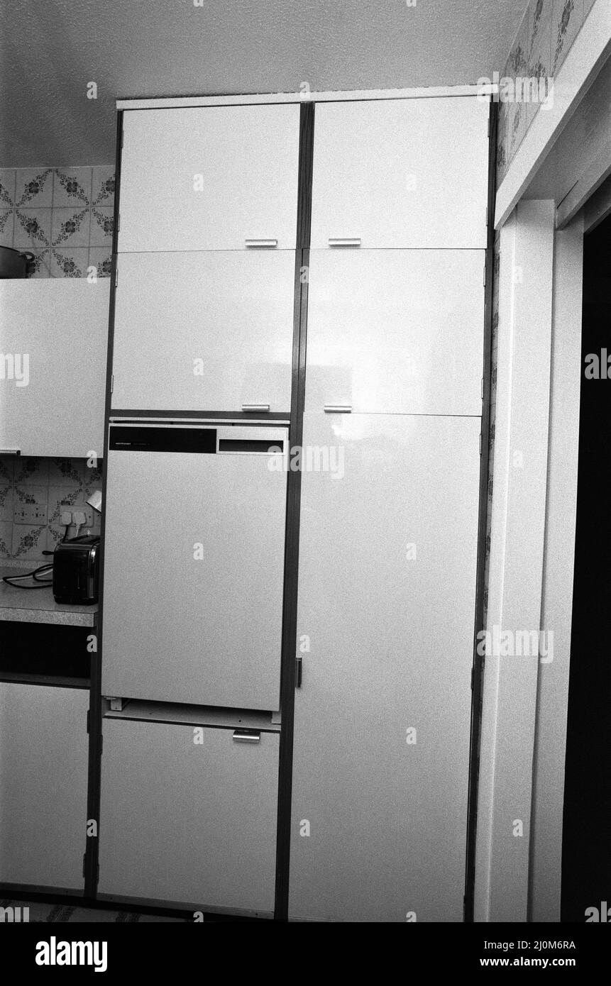 The kitchen of Mr and Mrs Singleton of Croydon. 6th May 1982 Stock ...