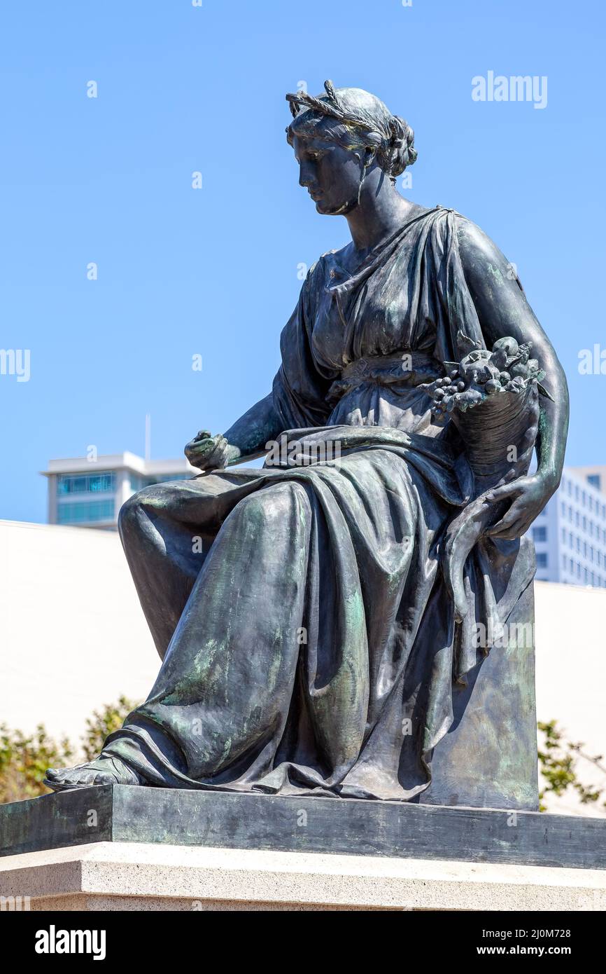 SAN FRANCISCO, CALIFORNIA, USA - AUGUST 5 : Statue of Plenty part of ...