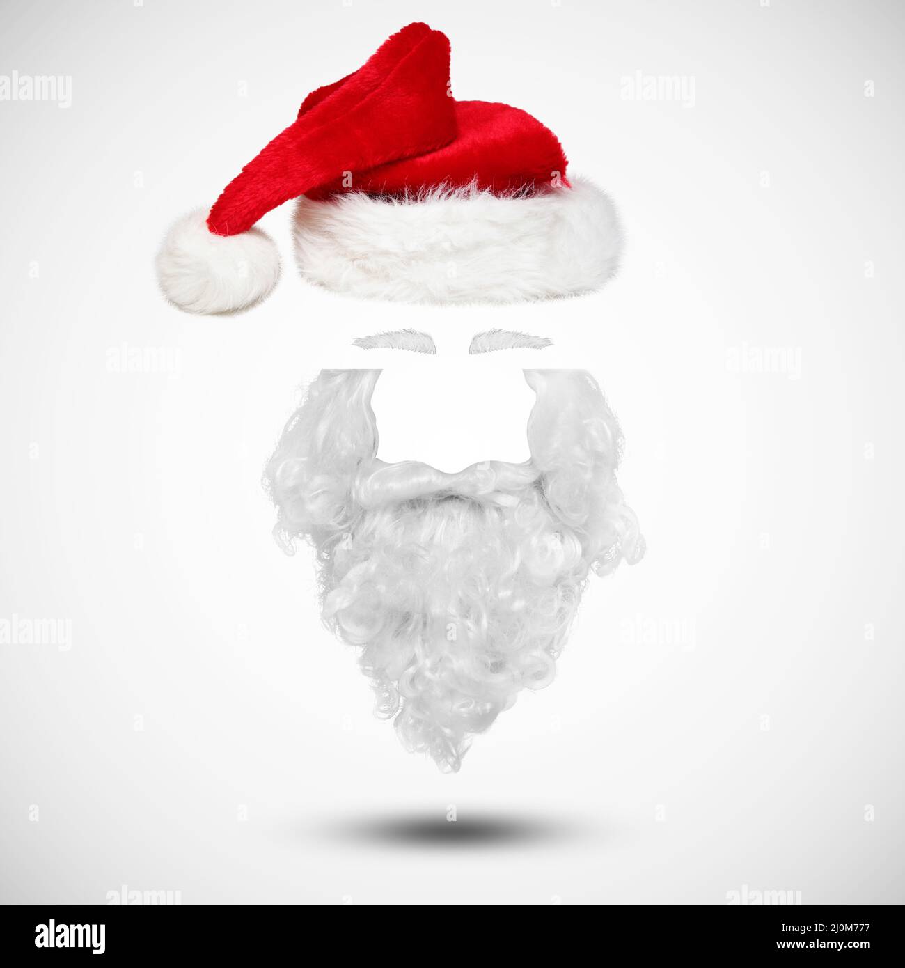 Father christmas with beard face hi-res stock photography and images ...