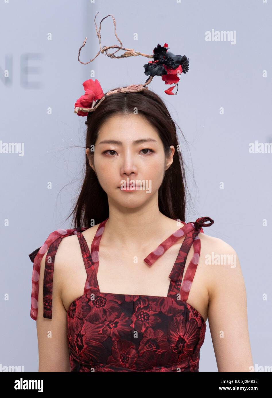 18 March 2022 - Seoul, South Korea: South Korean model catwalk during a 2022 F/W Seoul Fashion ...