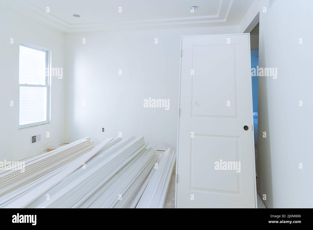 Under construction, installing material new home for repairs in an ...