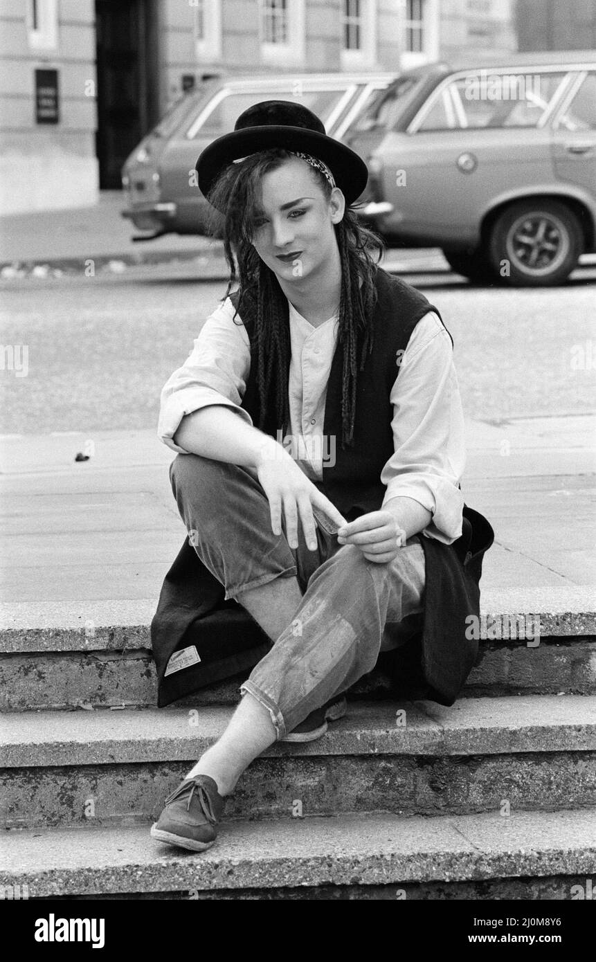 Pop star Boy George of Culture Club group. Pictured after the group ...