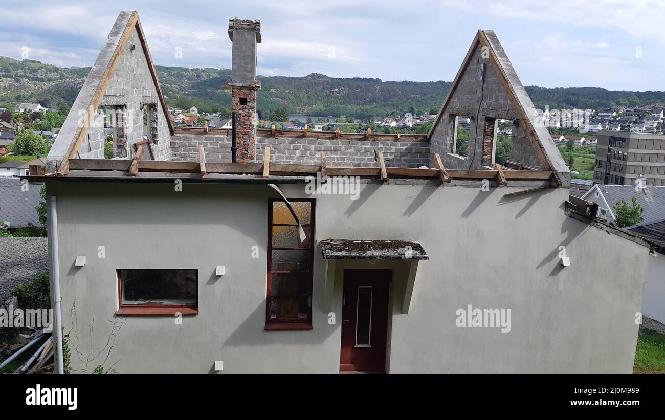 Demolishing roof hi-res stock photography and images - Alamy
