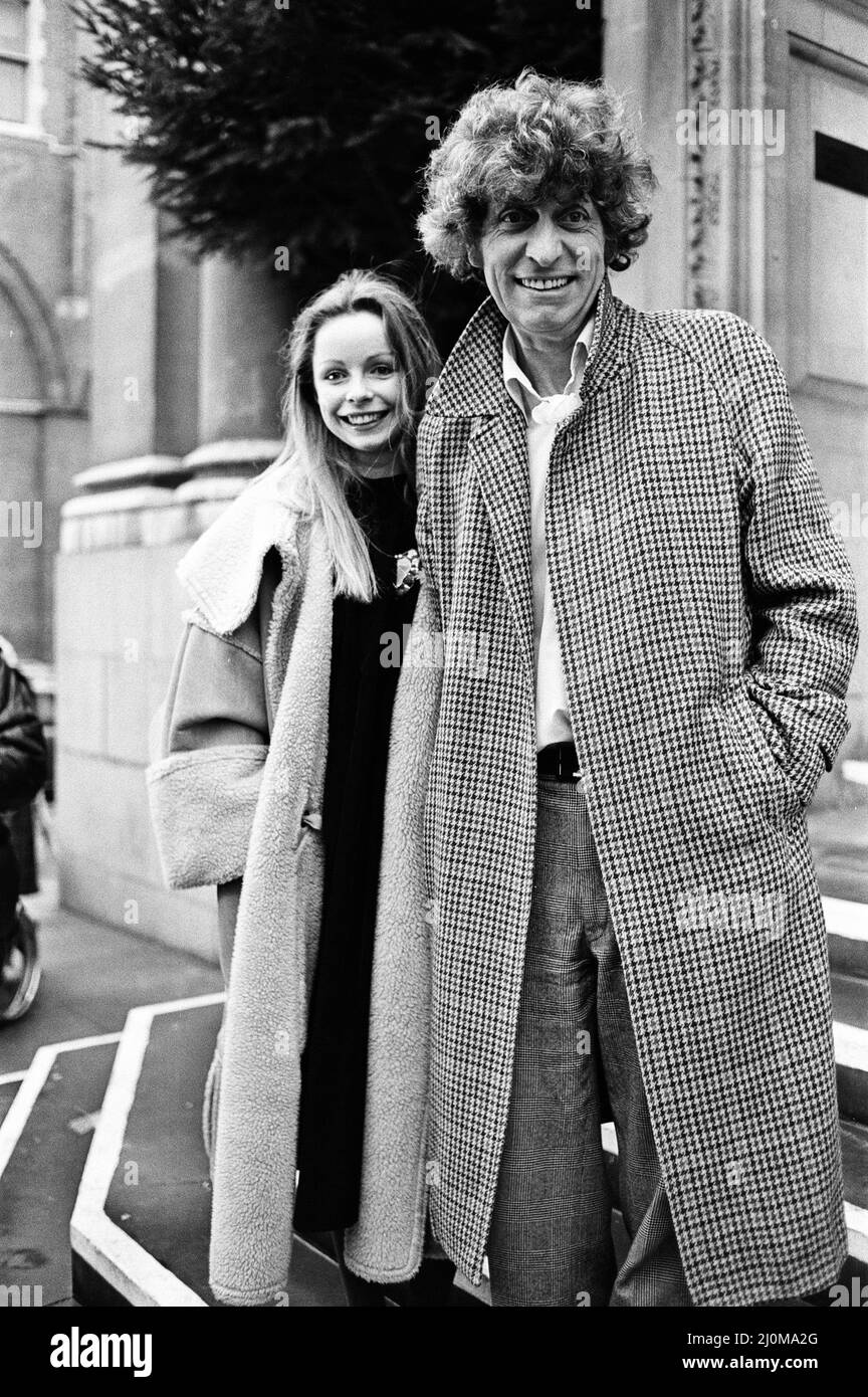 Tom Baker weds Lalla Ward at Chelsea Registry Office. 13th December ...