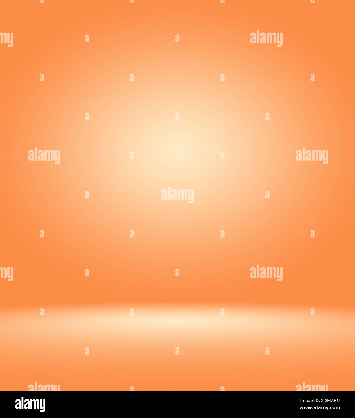 Orange photographic studio background vertical with soft vignette. Soft ...