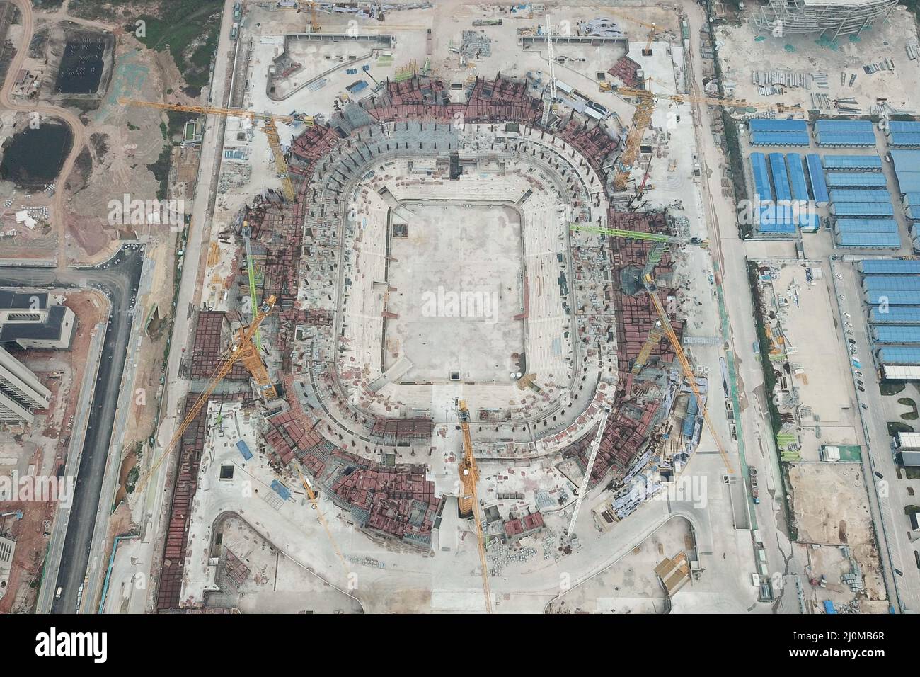 GUANGZHOU, CHINA - MARCH 20, 2022 - An aerial photo taken on March 20 ...
