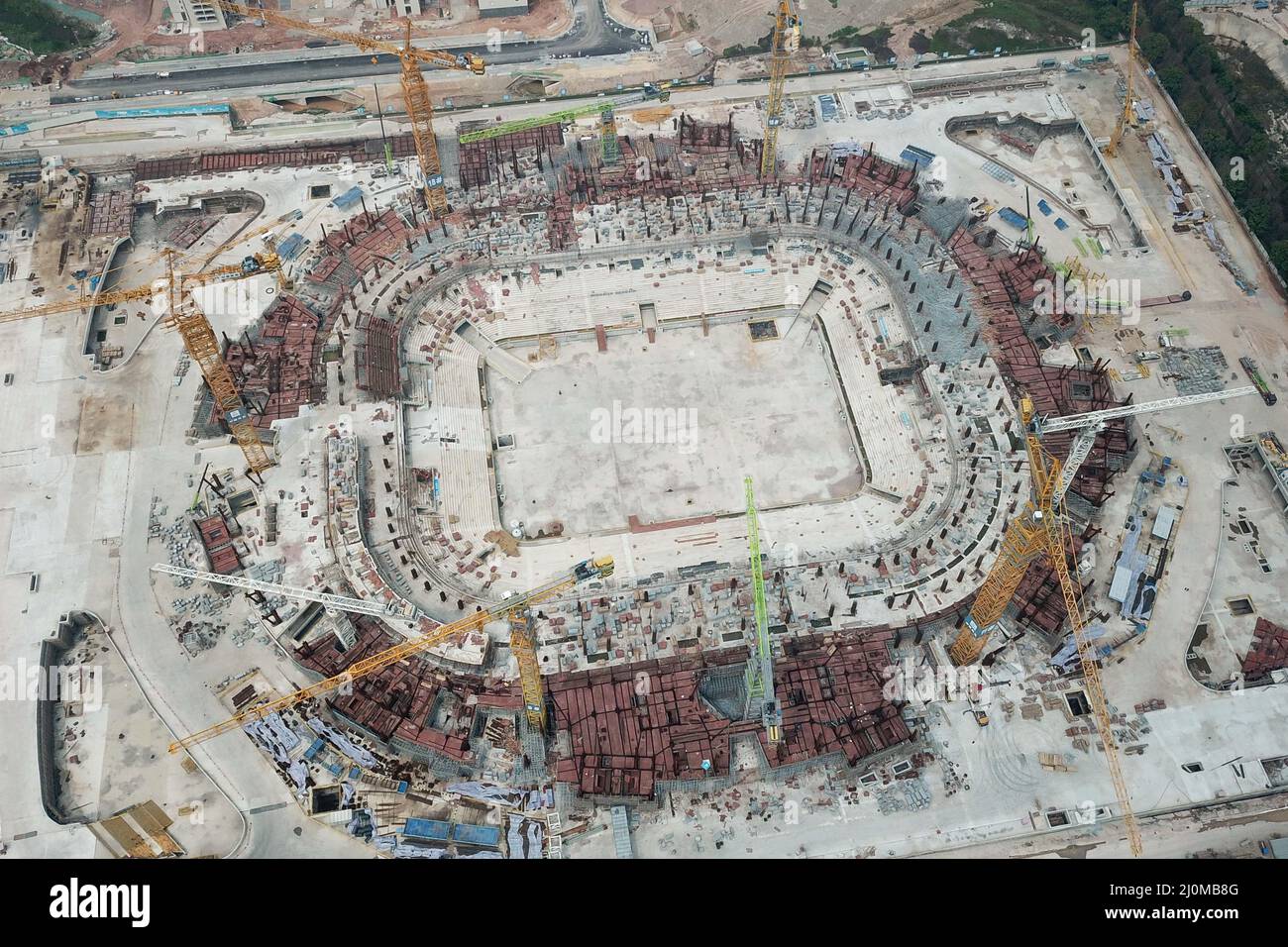 GUANGZHOU, CHINA - MARCH 20, 2022 - An aerial photo taken on March 20 ...