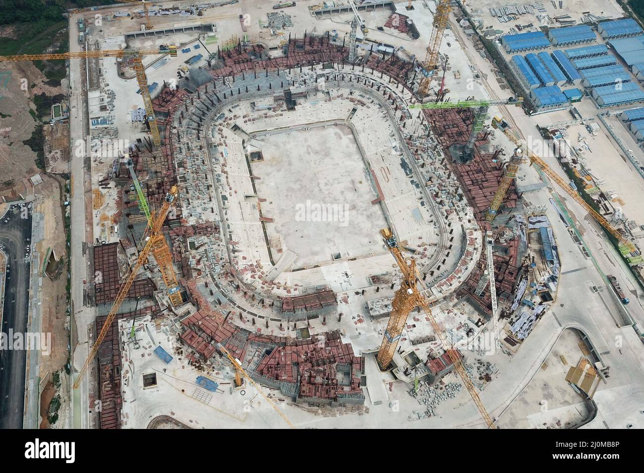 GUANGZHOU, CHINA - MARCH 20, 2022 - An aerial photo taken on March 20 ...