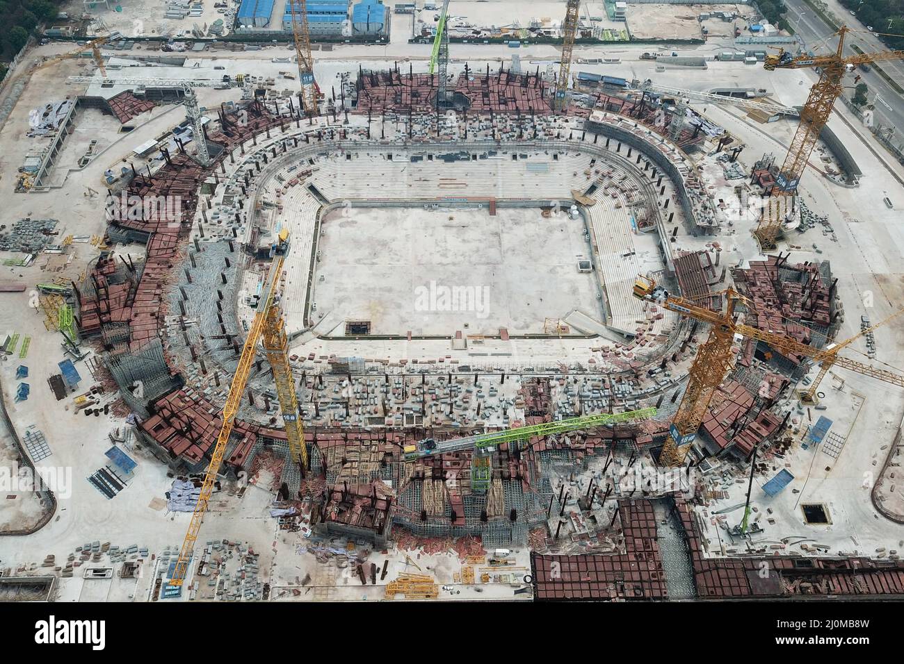GUANGZHOU, CHINA - MARCH 20, 2022 - An aerial photo taken on March 20 ...