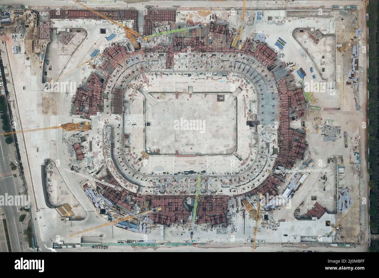 GUANGZHOU, CHINA - MARCH 20, 2022 - An aerial photo taken on March 20 ...