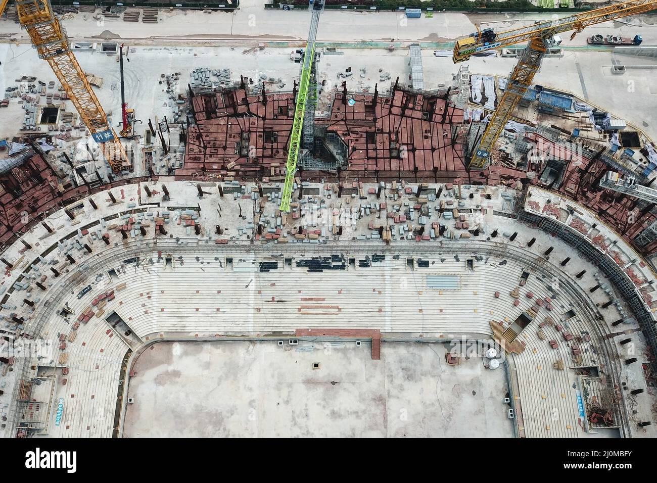 GUANGZHOU, CHINA - MARCH 20, 2022 - An aerial photo taken on March 20 ...