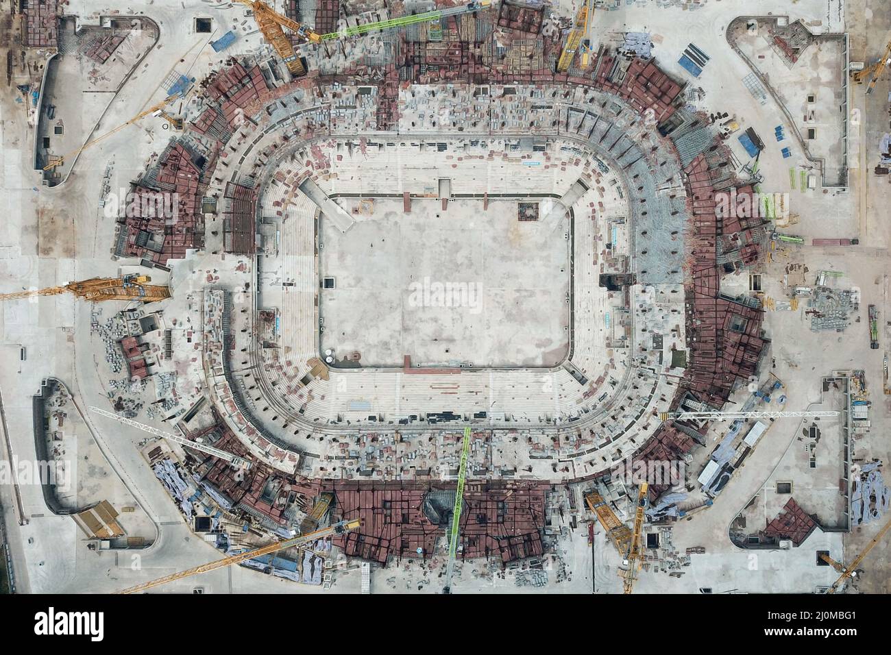 GUANGZHOU, CHINA - MARCH 20, 2022 - An aerial photo taken on March 20 ...