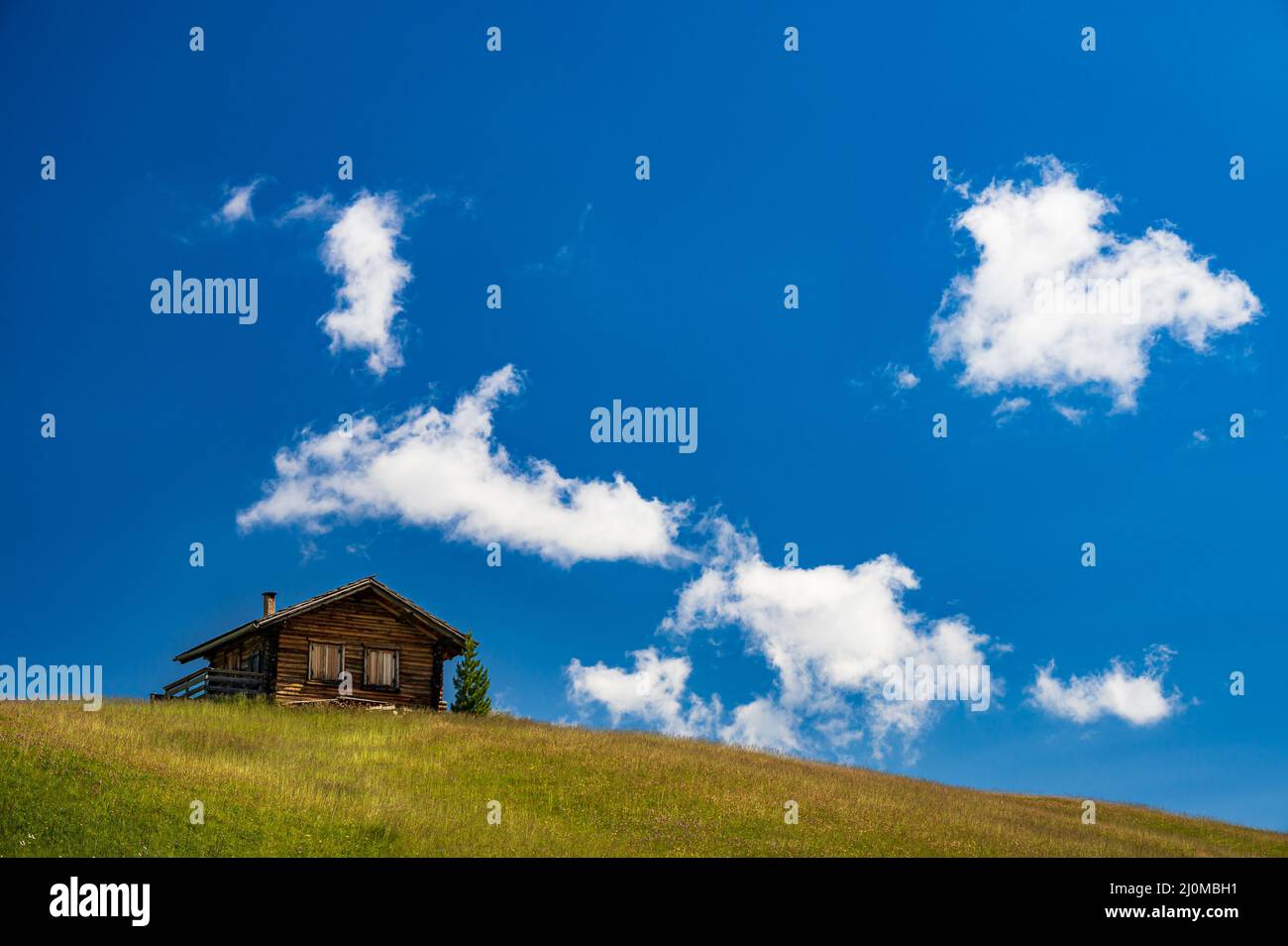 Mountain Hut in Val Badia Stock Photo - Alamy