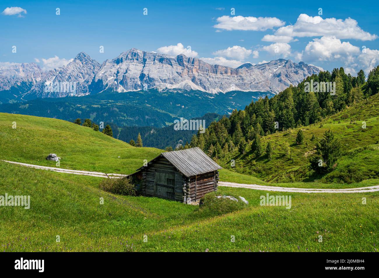 Mountain Hut in Val Badia Stock Photo - Alamy