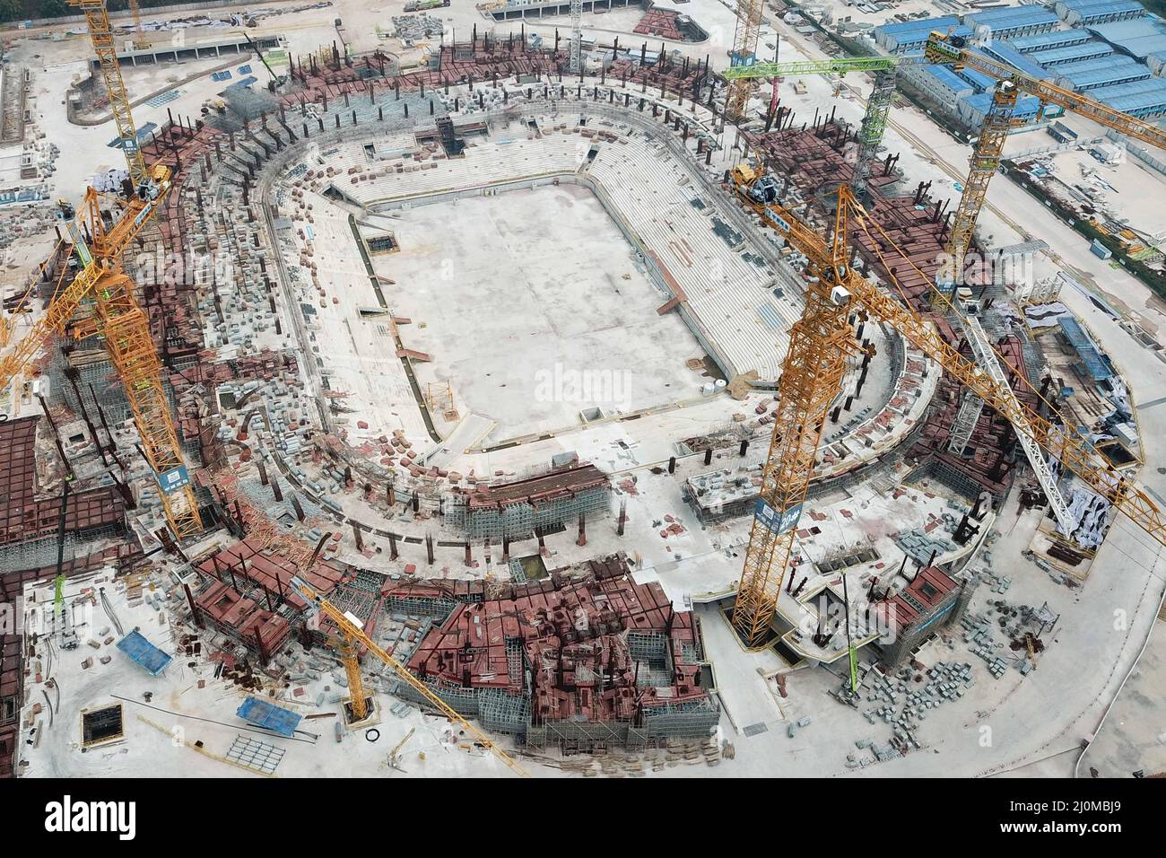 GUANGZHOU, CHINA - MARCH 20, 2022 - An aerial photo taken on March 20 ...