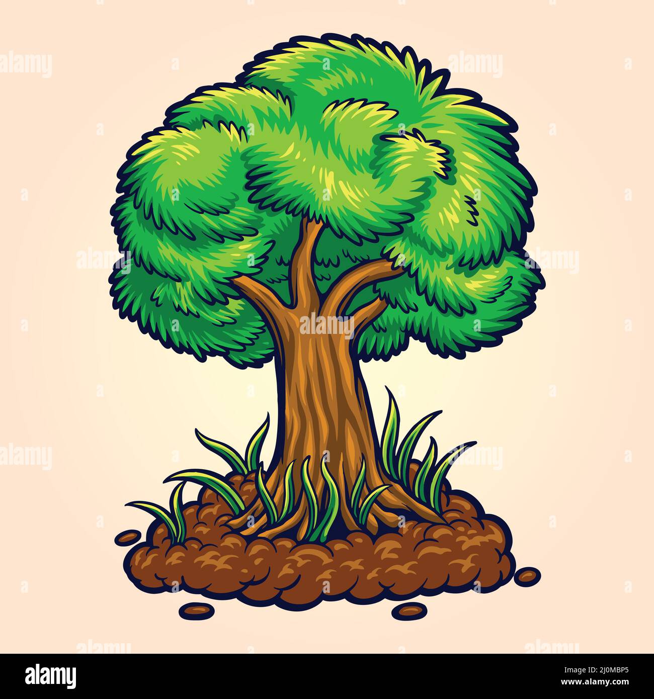 Celebrate arbor day green trees vector illustrations for your work logo ...