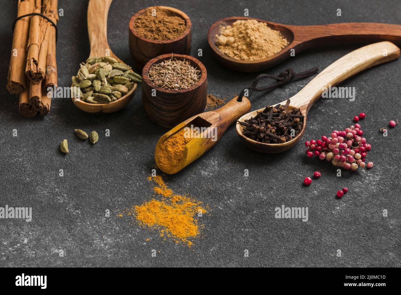 Menu board wooden spoons hi-res stock photography and images - Alamy