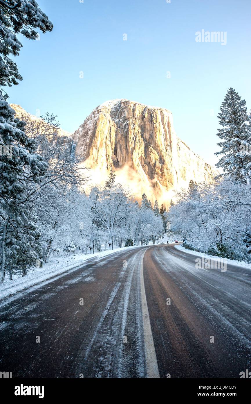 Yosemite winter vertical hi-res stock photography and images - Alamy